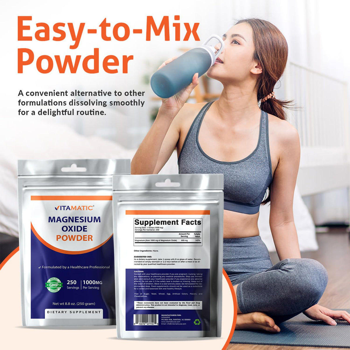 250 servings of magnesium oxide powder