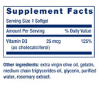 250 softgels for daily vitamin D