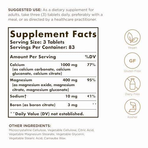 250 tablets for daily calcium intake