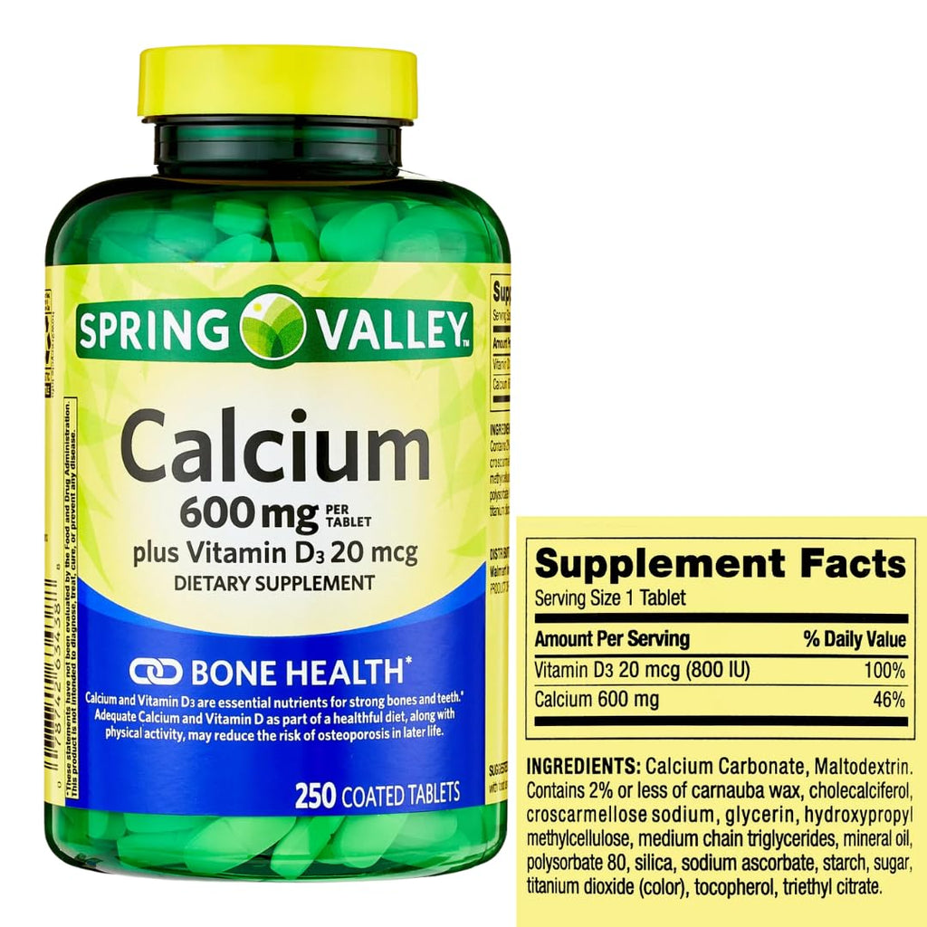 250 tablets for daily calcium intake
