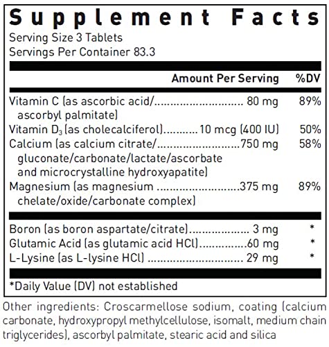 250 tablets for daily calcium intake