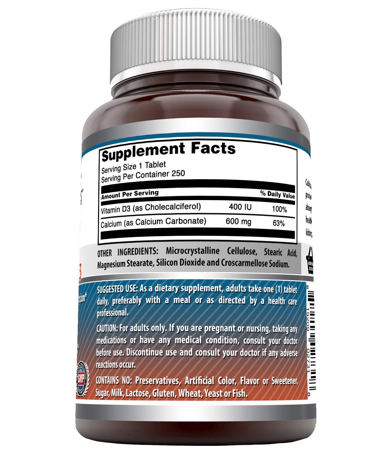 250 tablets of calcium for daily health