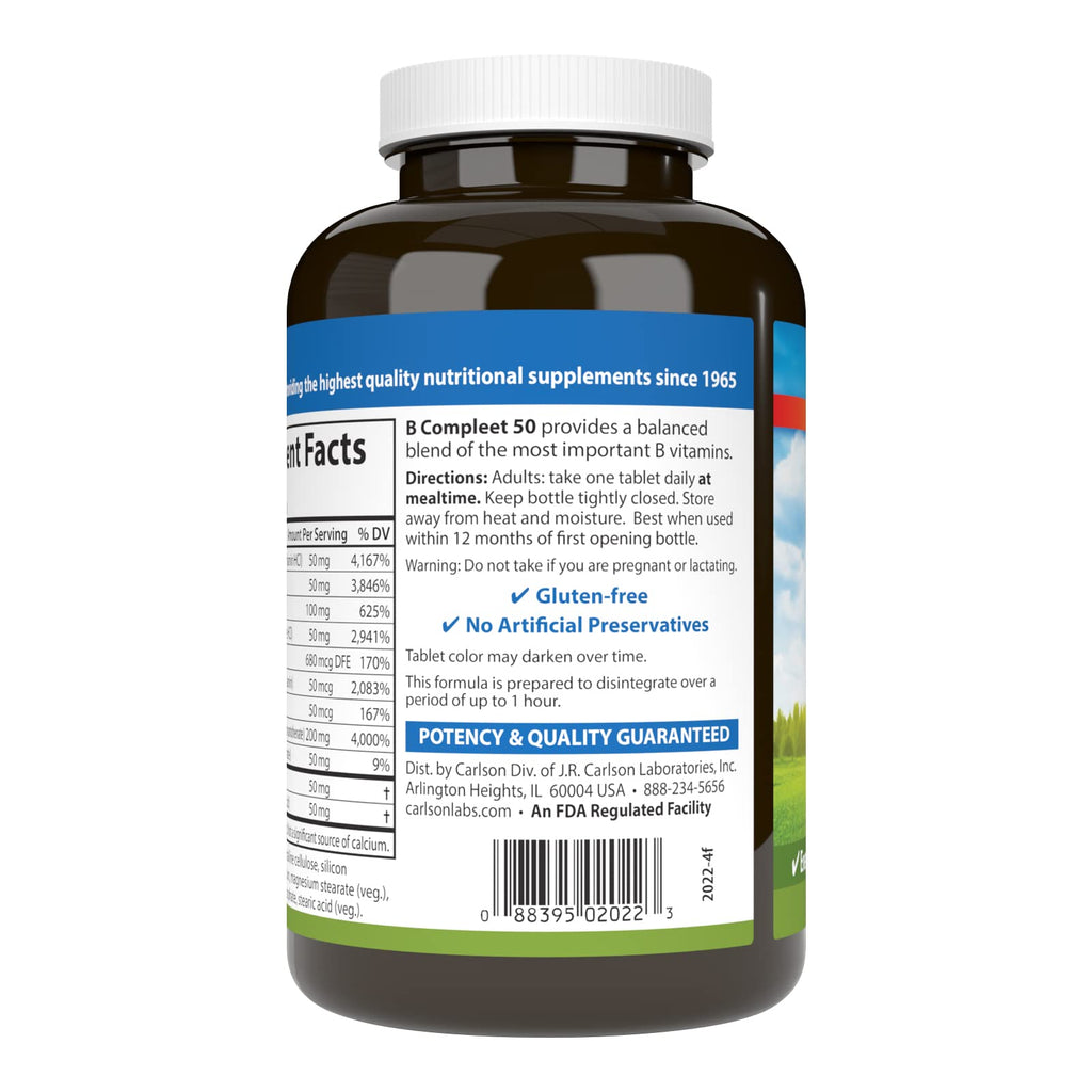 250 tablets of Carlson B Compleet