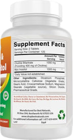 250 tablets of Choline Inositol
