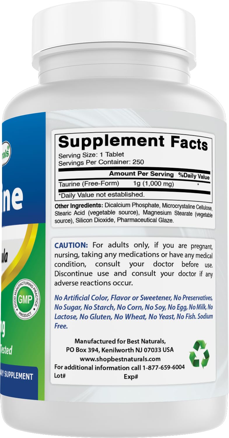 250 tablets taurine for daily use