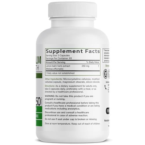 250 vegetarian capsules for relaxation