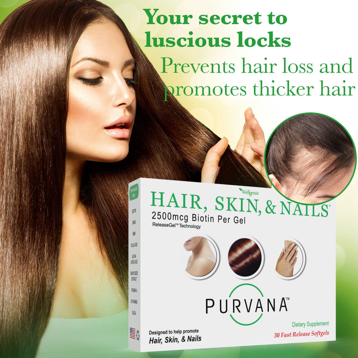 2500 mcg biotin for beauty support
