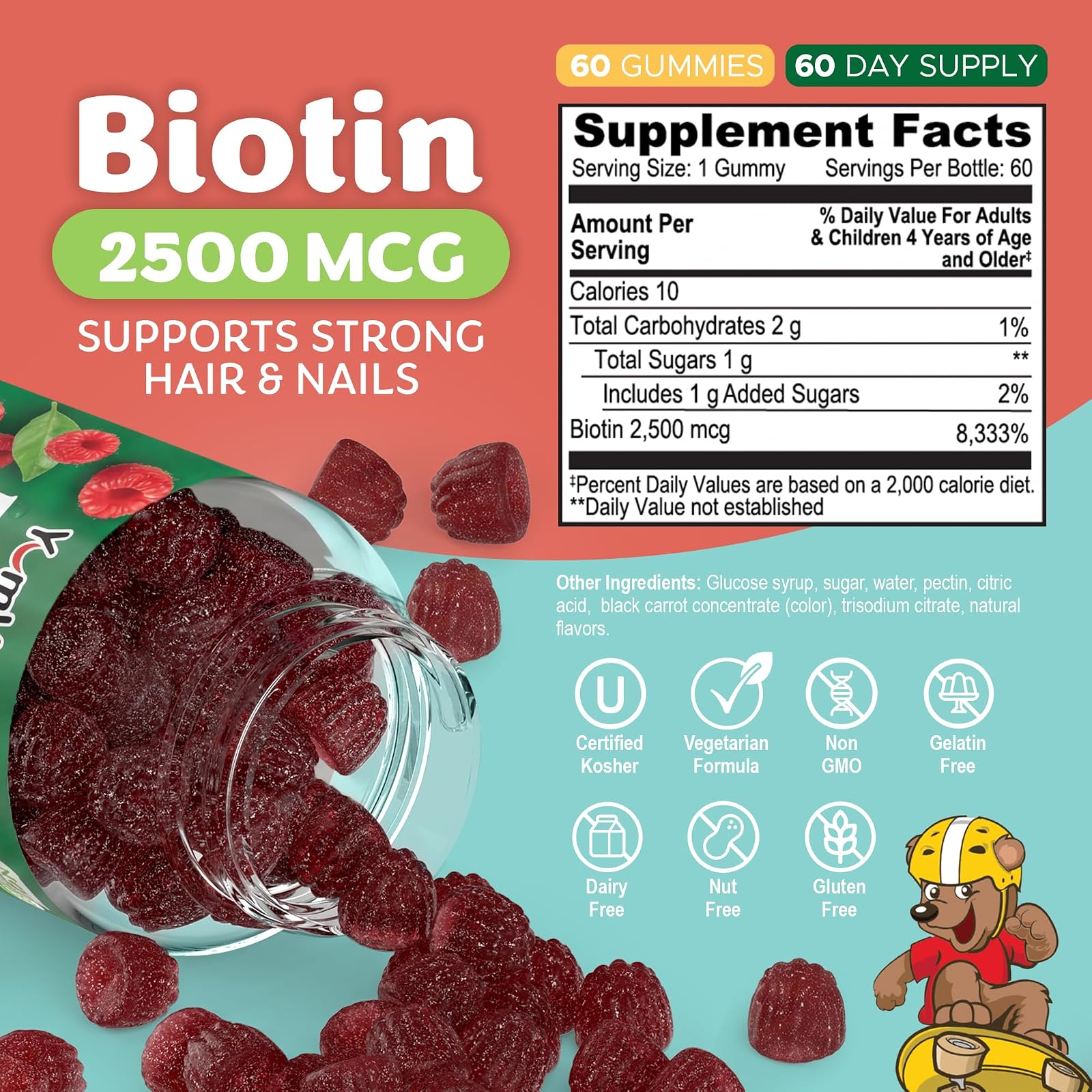 2500 mcg biotin for kids