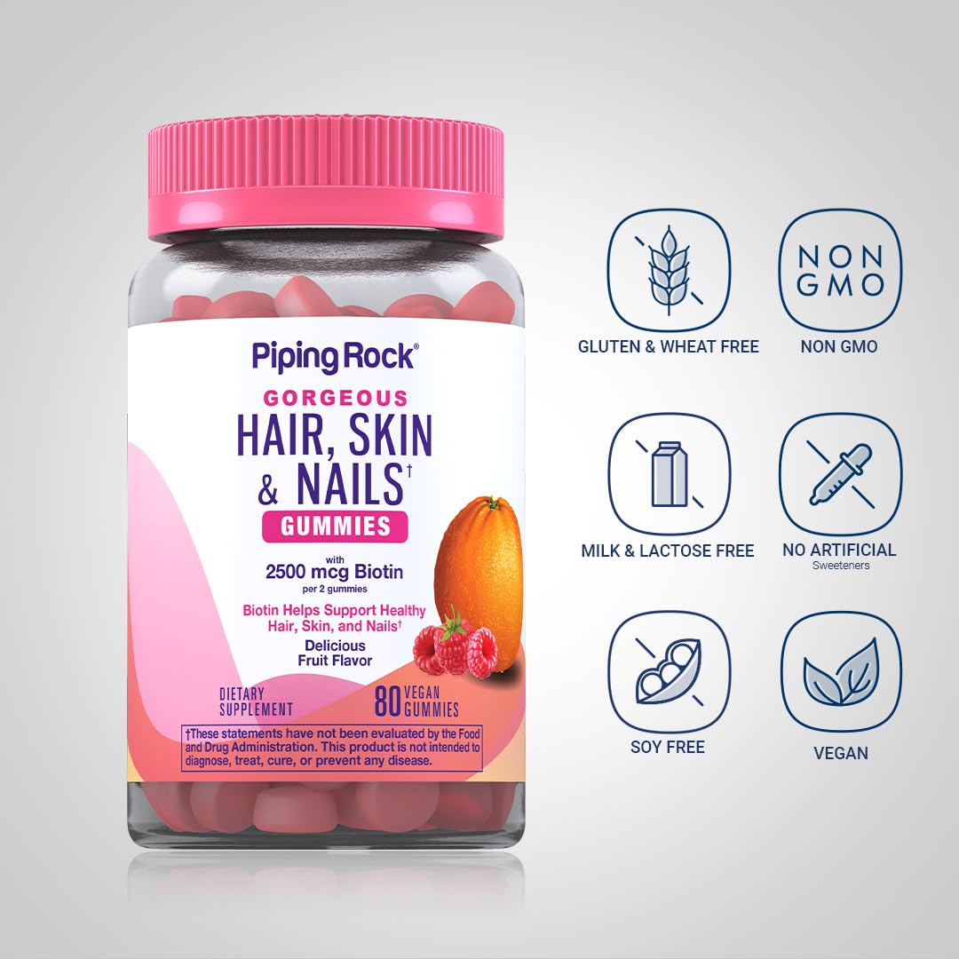 2500 mcg biotin gummies for beauty