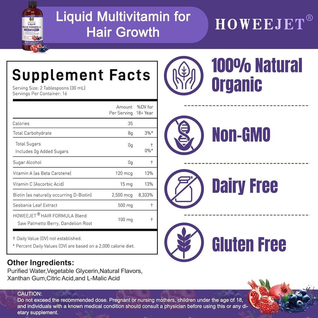 2500 mcg liquid hair vitamins