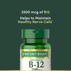 2500 mcg vitamin B12 for energy