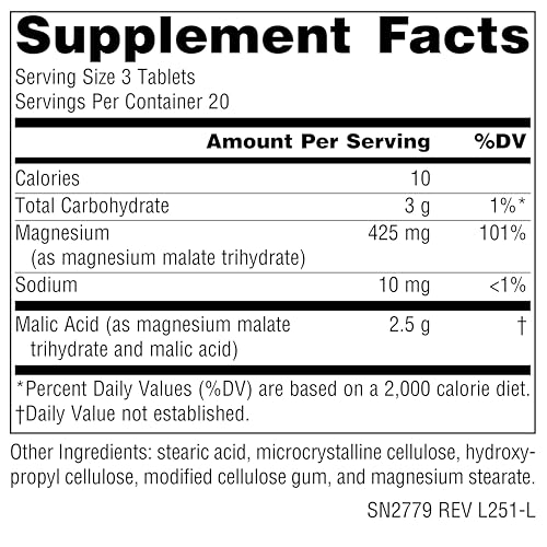 2500 mg Malic Acid dosage