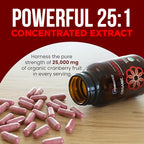 25000 mg cranberry extract vegan supplement