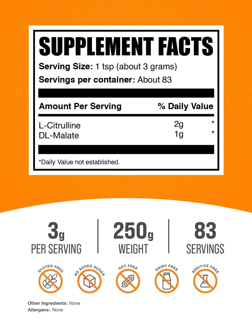 250g L-Citrulline Malate supplement