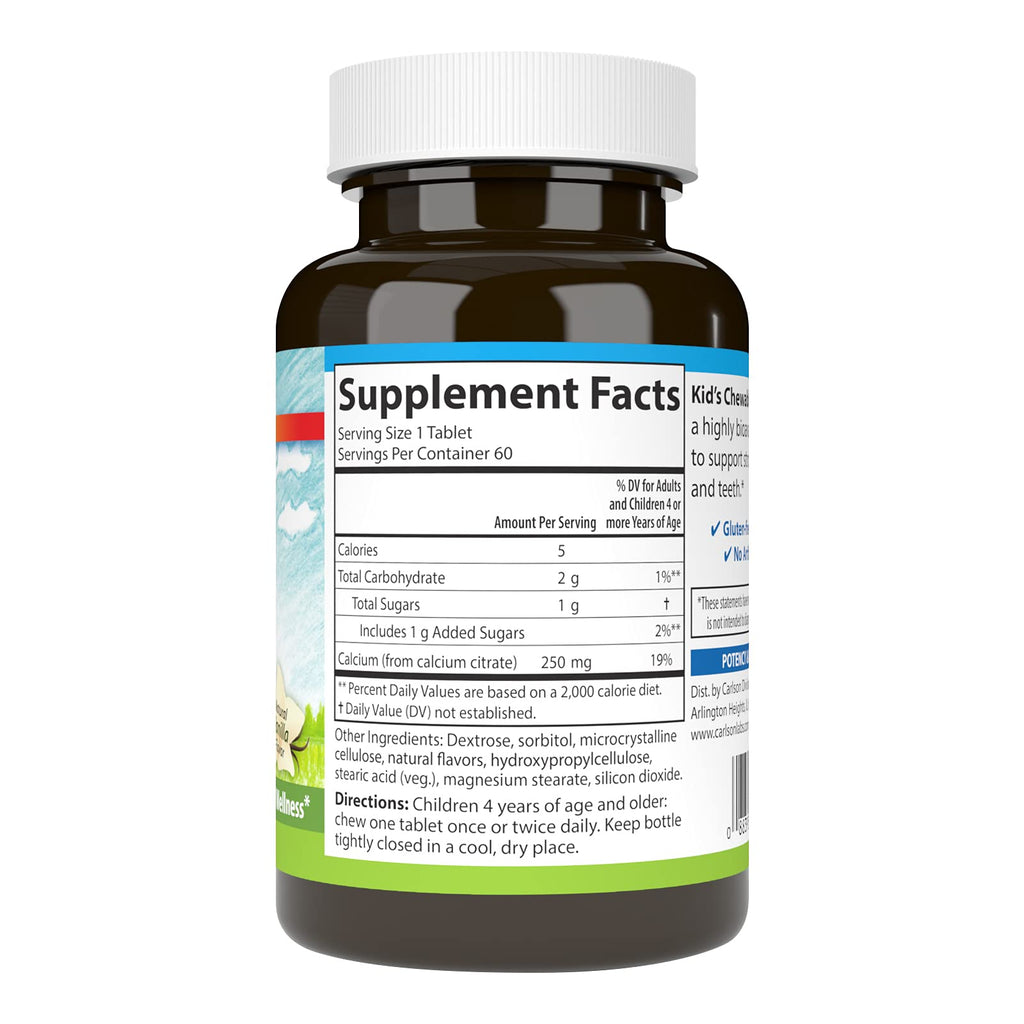 250mg calcium tablets for healthy growth