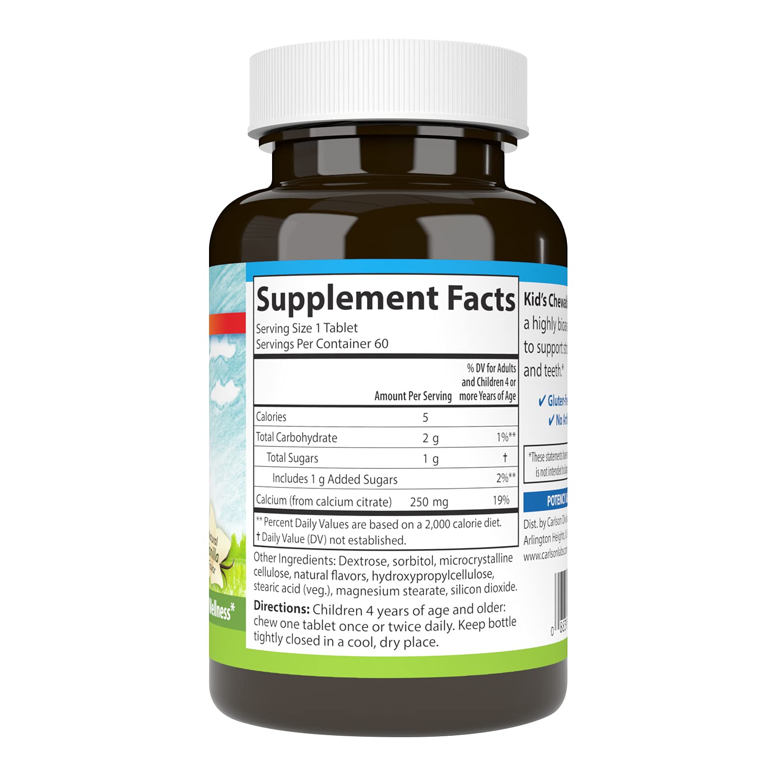 250mg calcium tablets for healthy growth