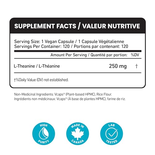 250mg L-Theanine for calmness