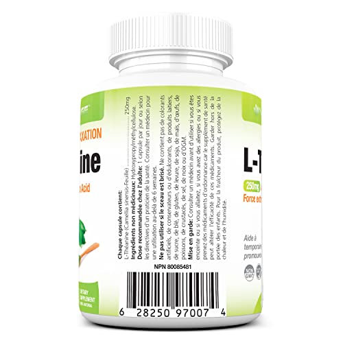 250mg L-Theanine for mood enhancement