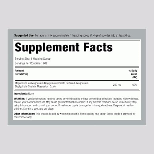 250mg magnesium glycinate for relaxation