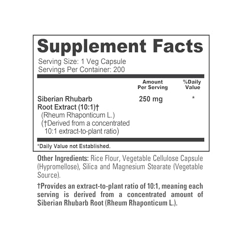 250mg Siberian Rhubarb extract