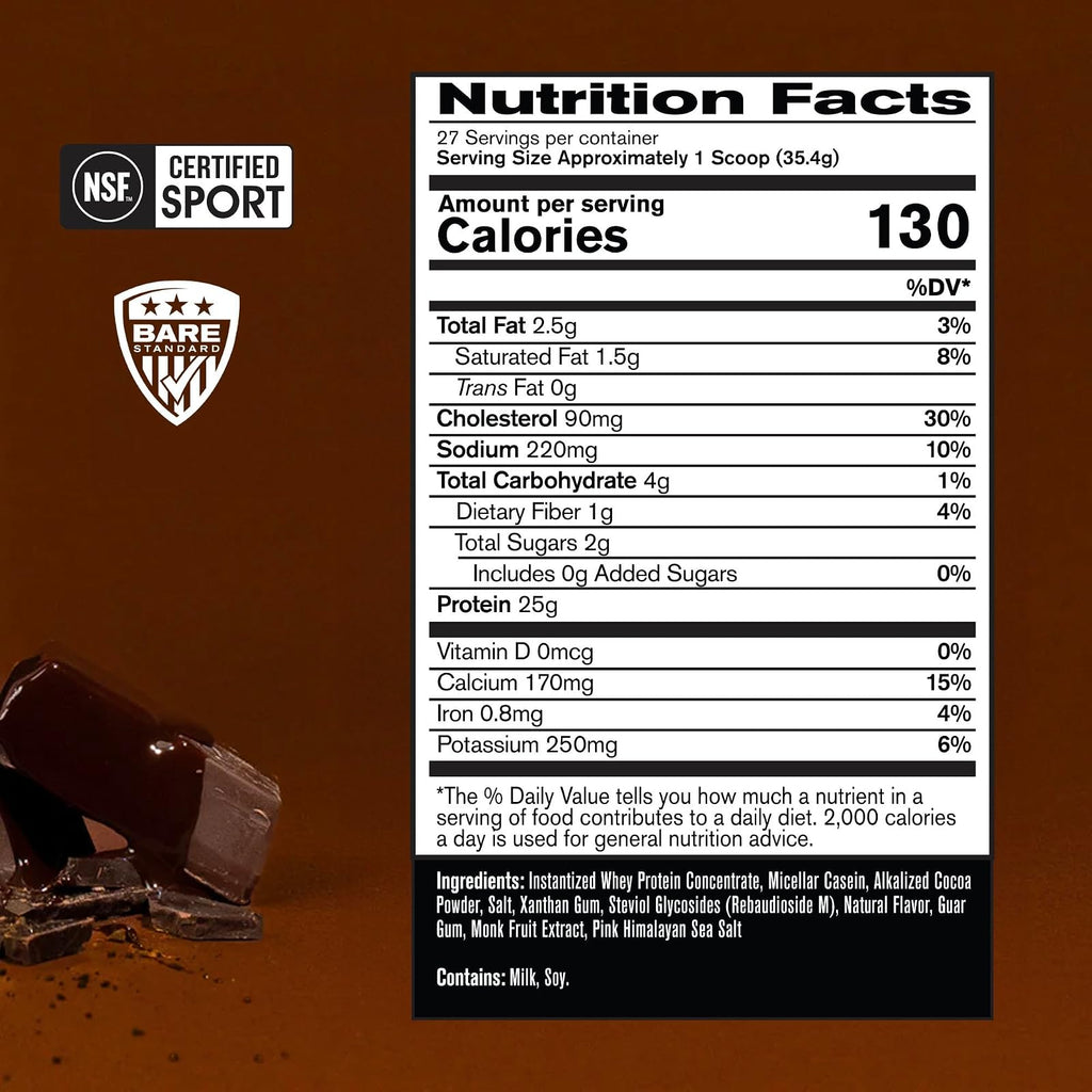 25g fudge whey protein serving