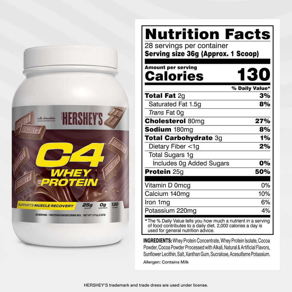 25g protein per serving C4 whey