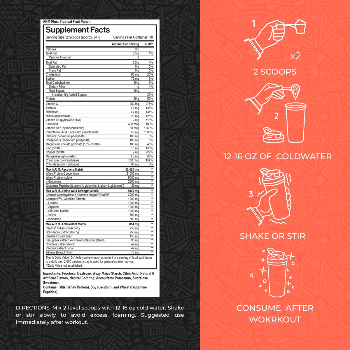 25g protein per serving Max Muscle