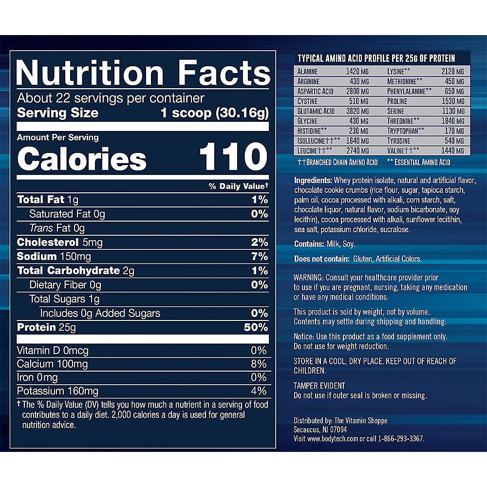 25g protein per serving whey isolate