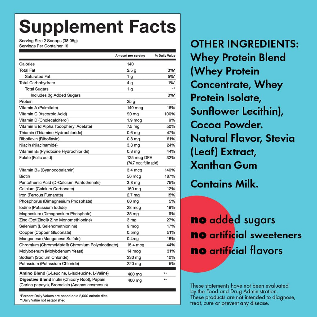 25g serving whey protein powder