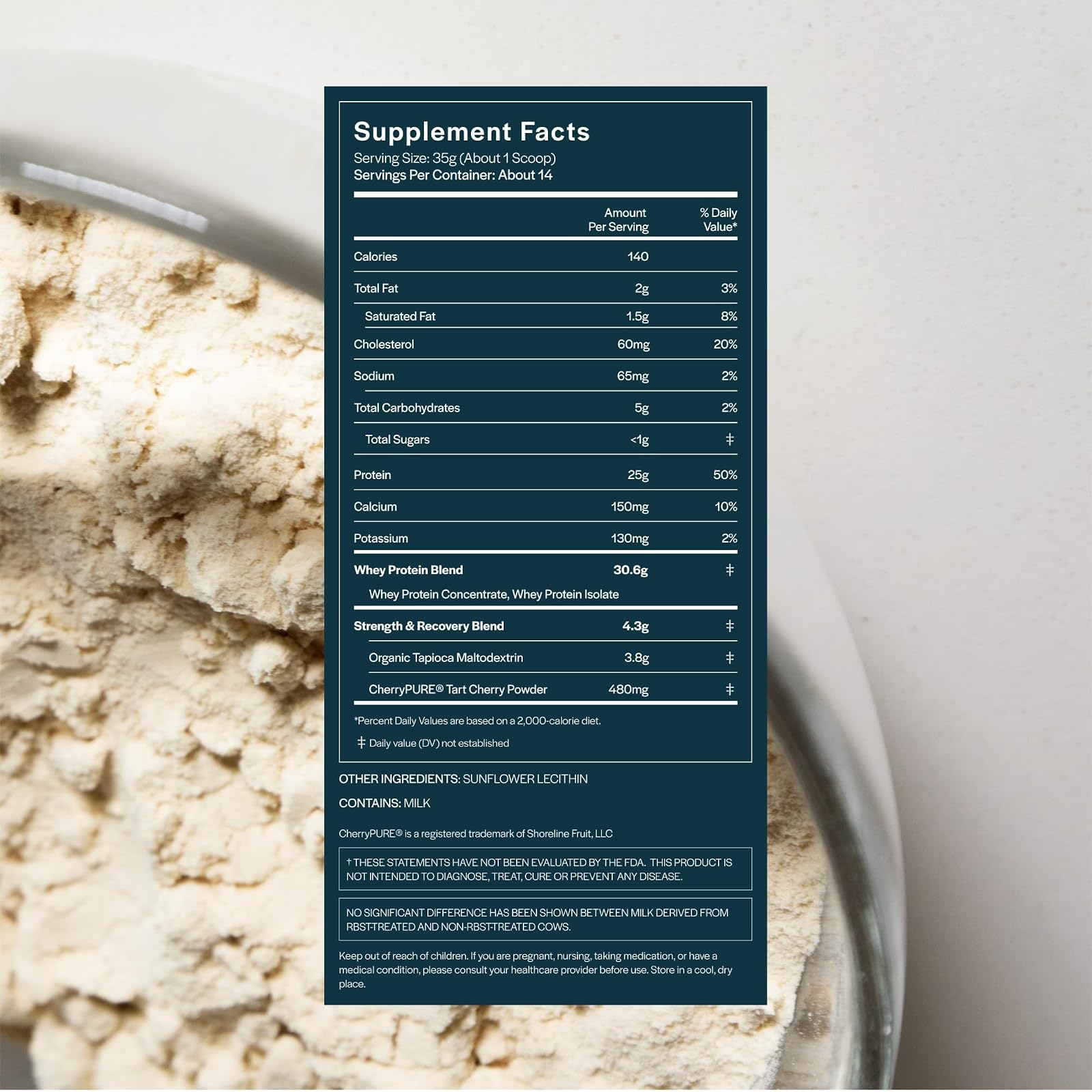 25g whey protein per serving