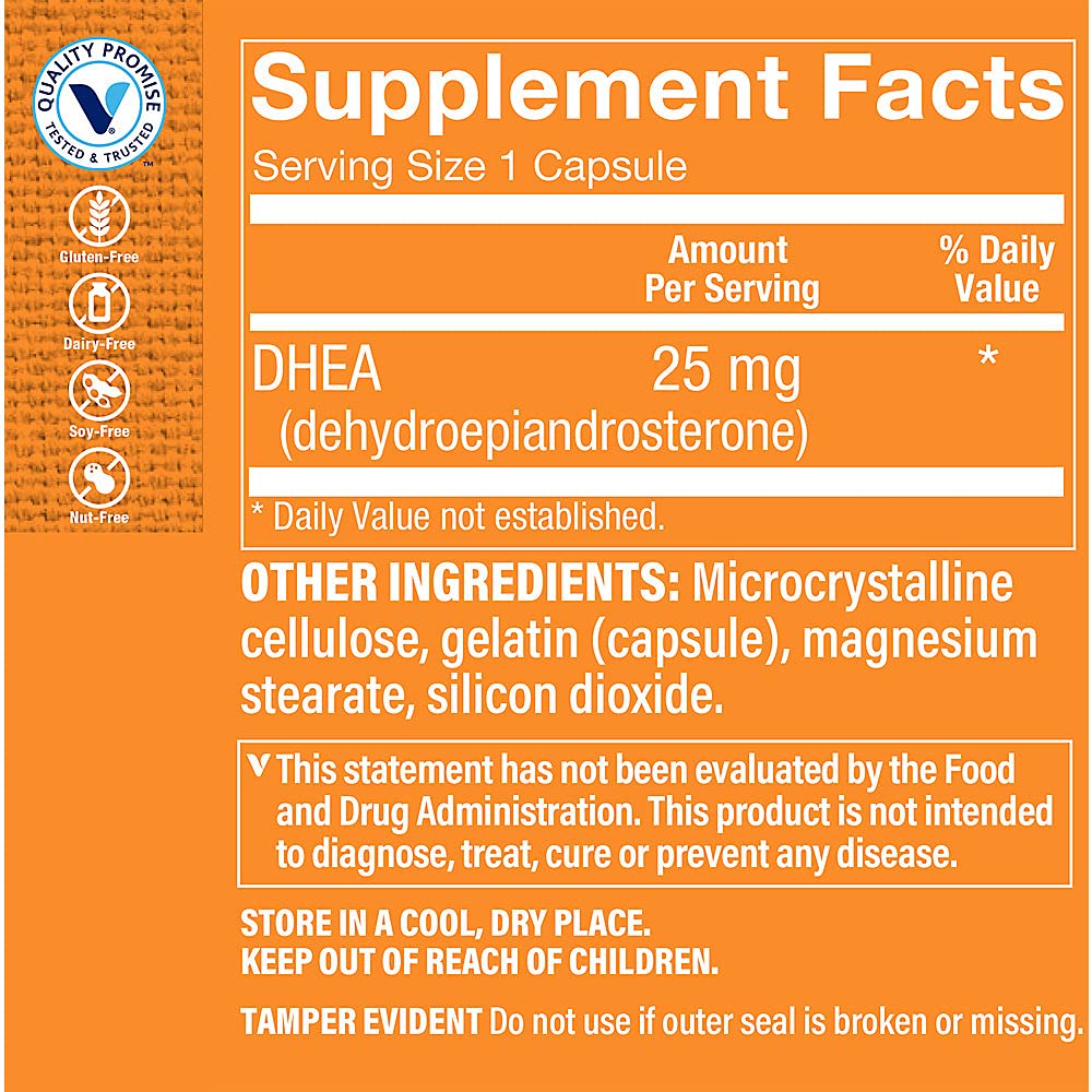 25MG DHEA for wellness support