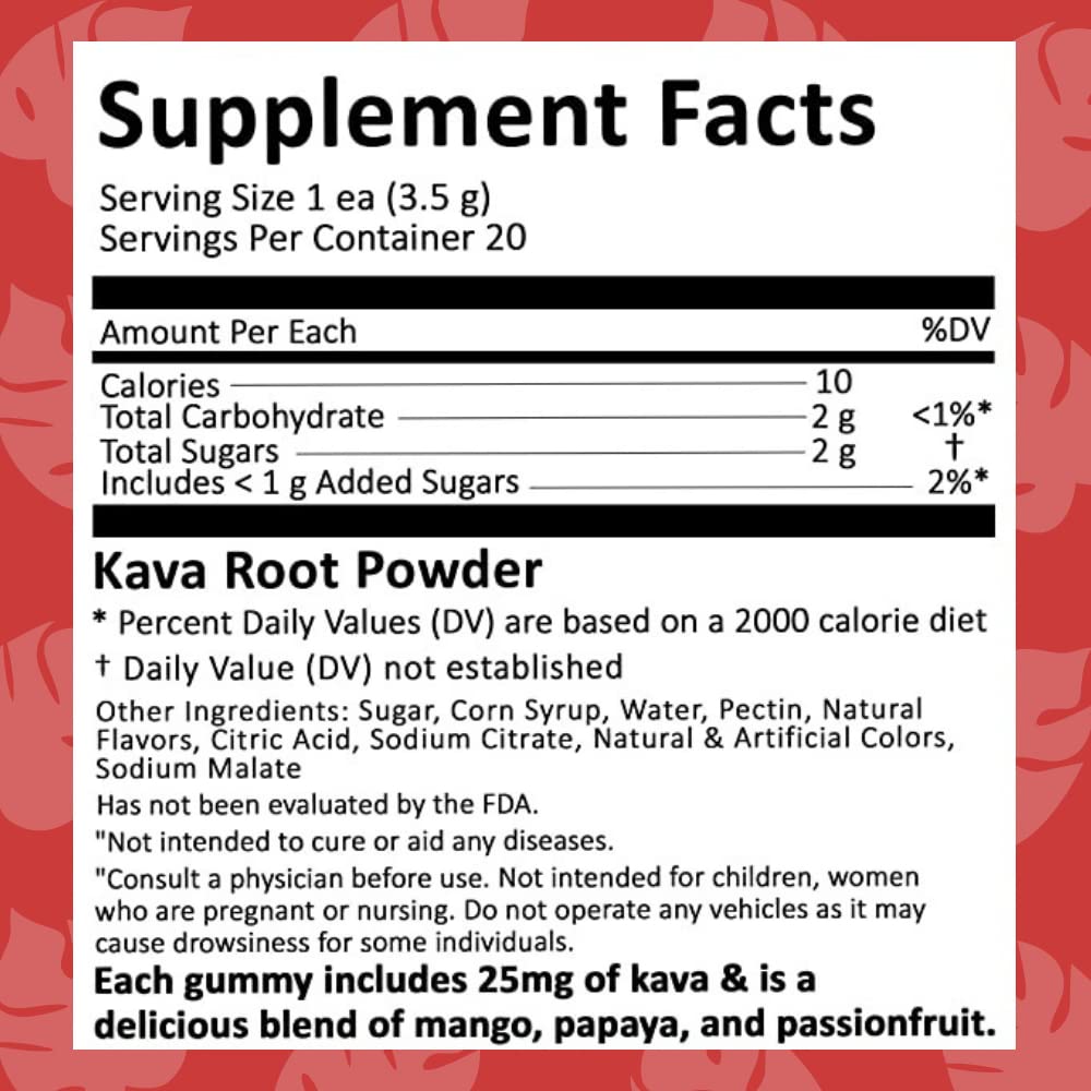 25mg kava root per gummy