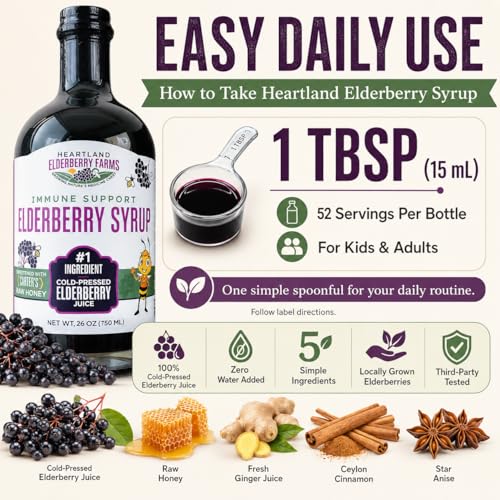 26 fl oz elderberry syrup bottle