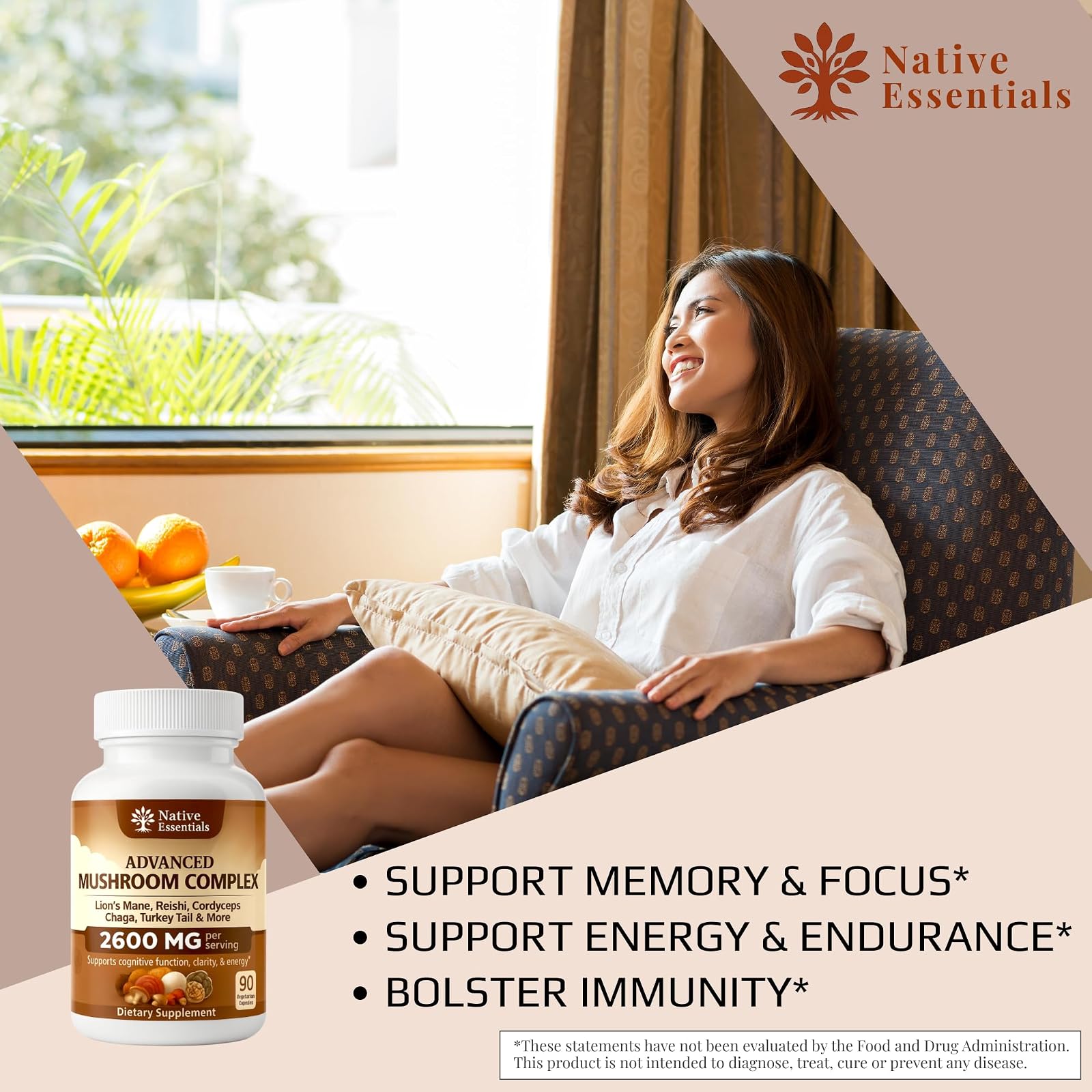 2600 mg mushroom complex dosage