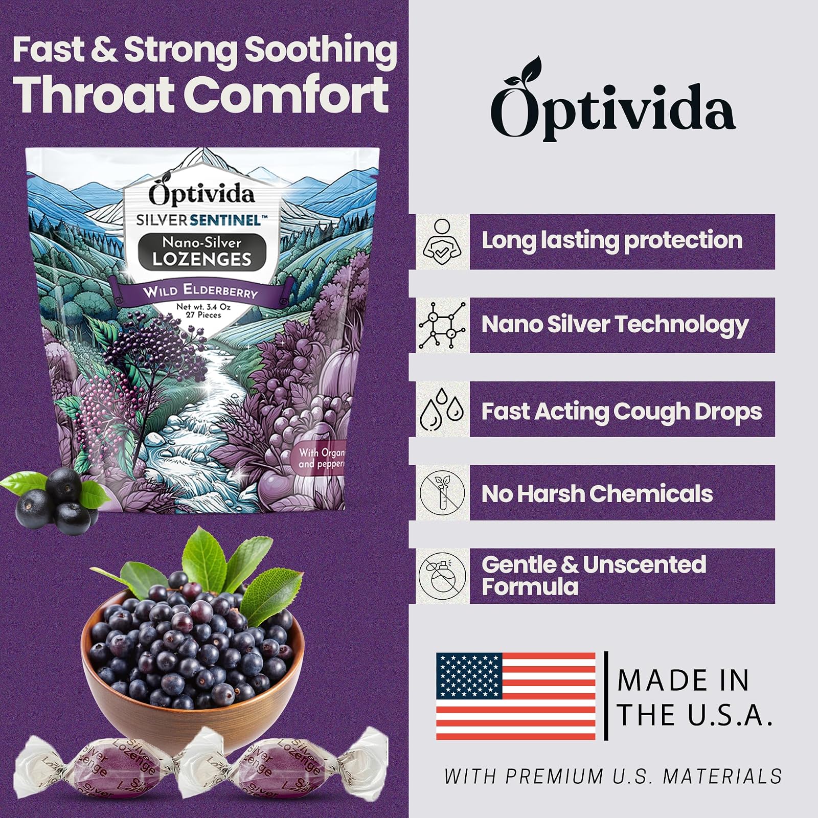 27 count elderberry lozenges for daily use