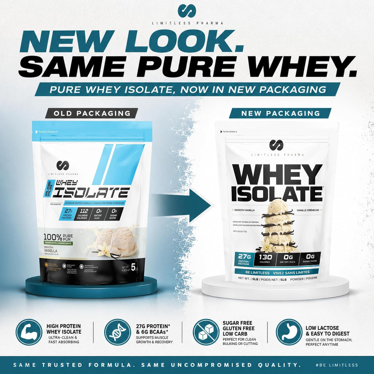 27 g protein per serving whey isolate