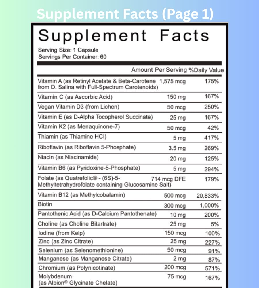 27-in-1 multivitamin for active lifestyles