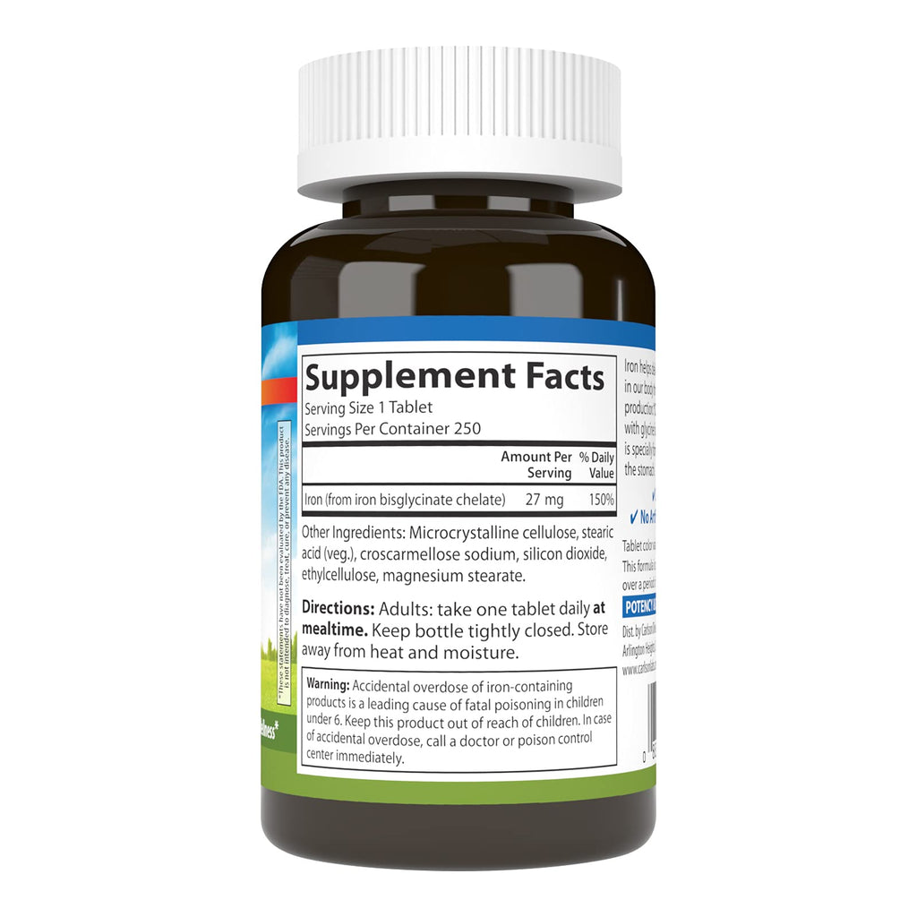27 mg iron bisglycinate tablets