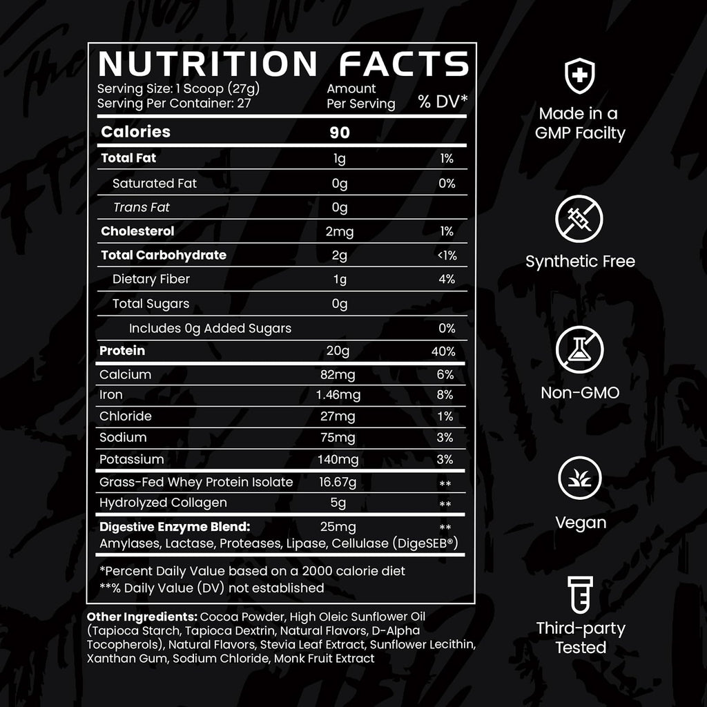 27 servings of delicious whey protein