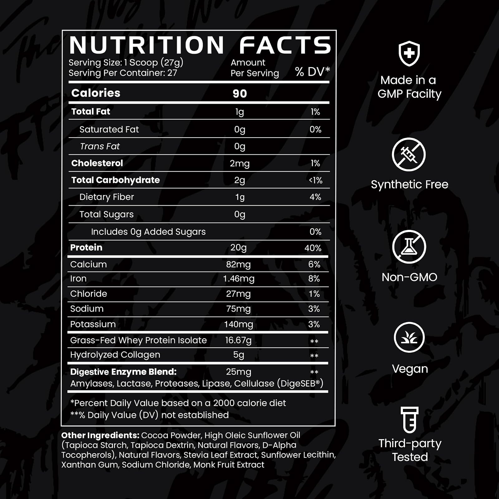 27 servings of delicious whey protein