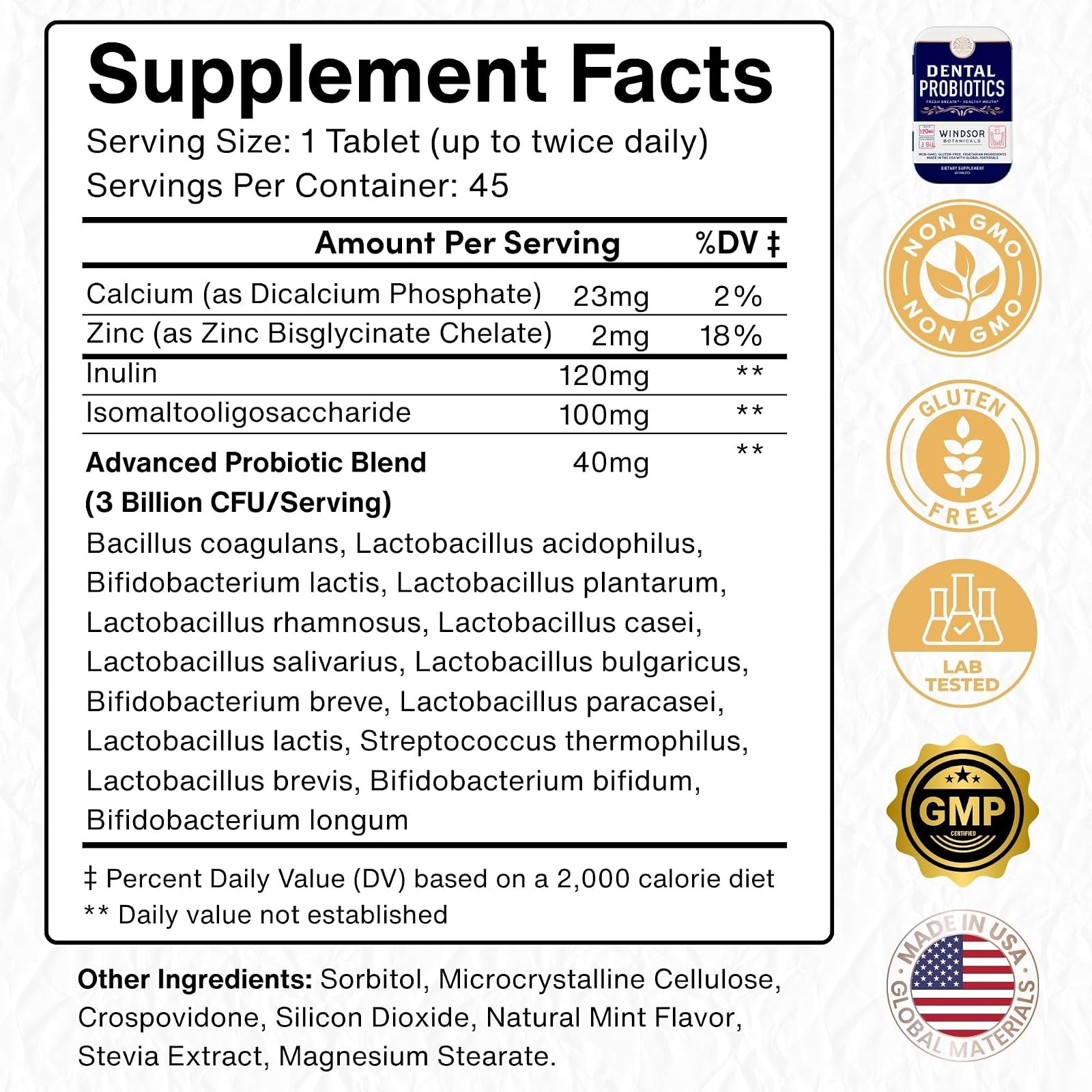 270 chewable tablets for dental care