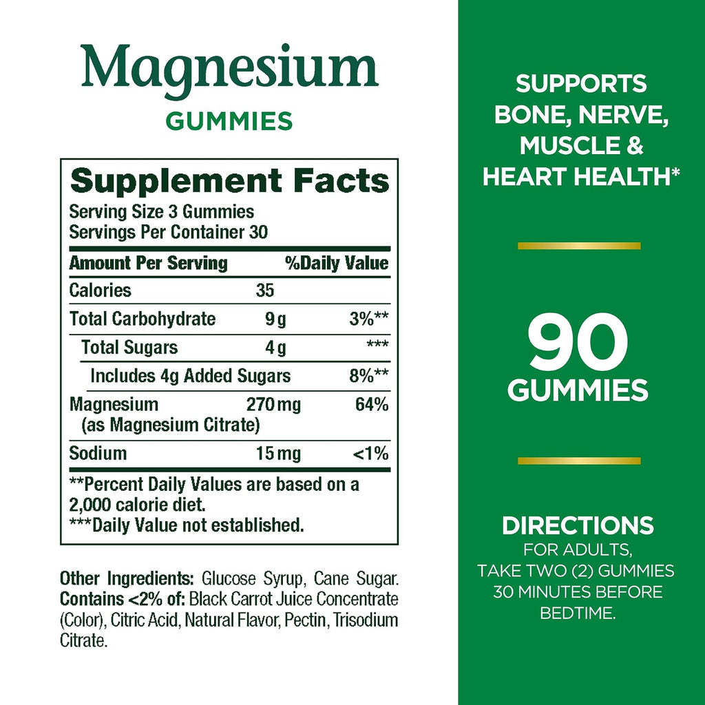 270 mg magnesium supplement for relaxation