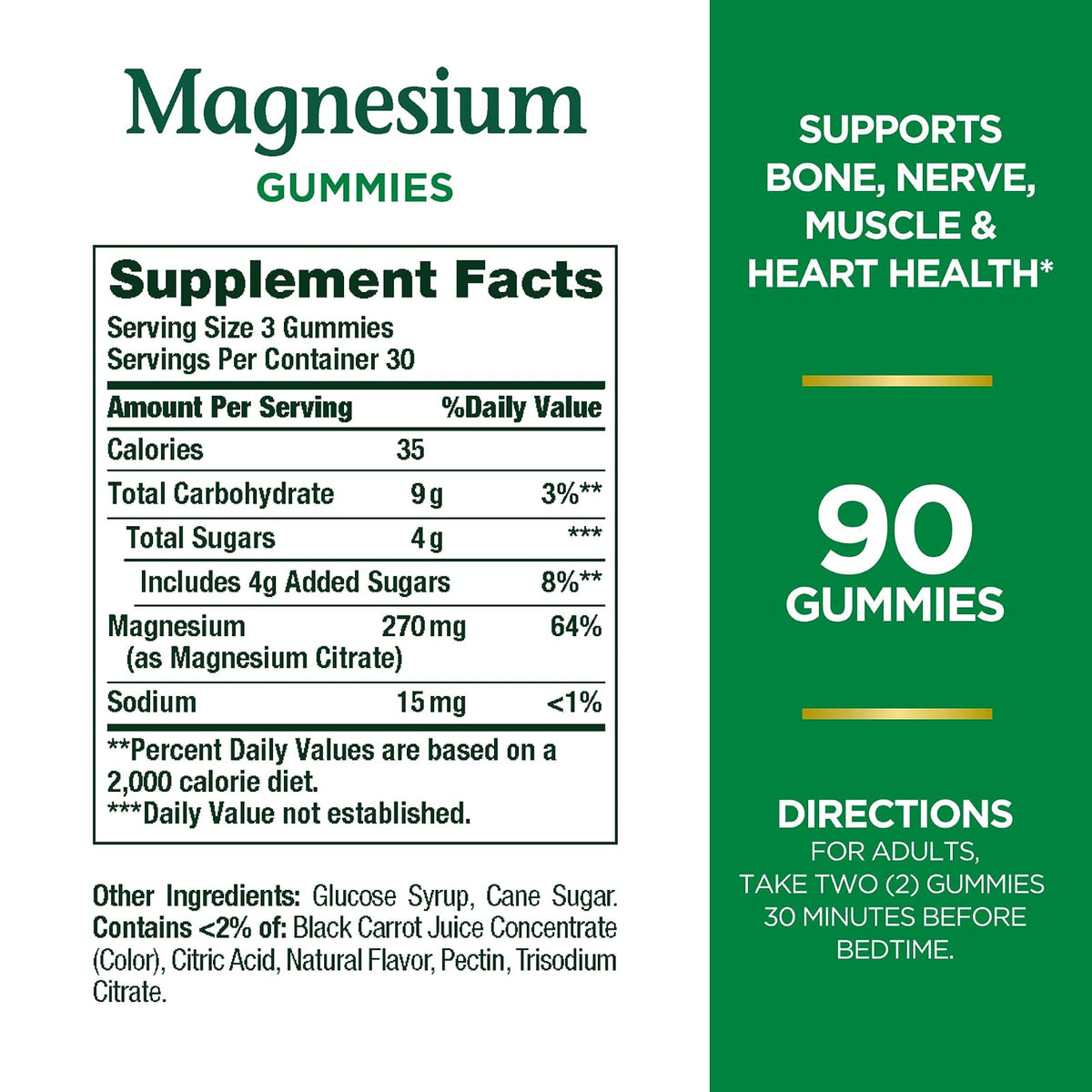 270 mg magnesium supplement for relaxation