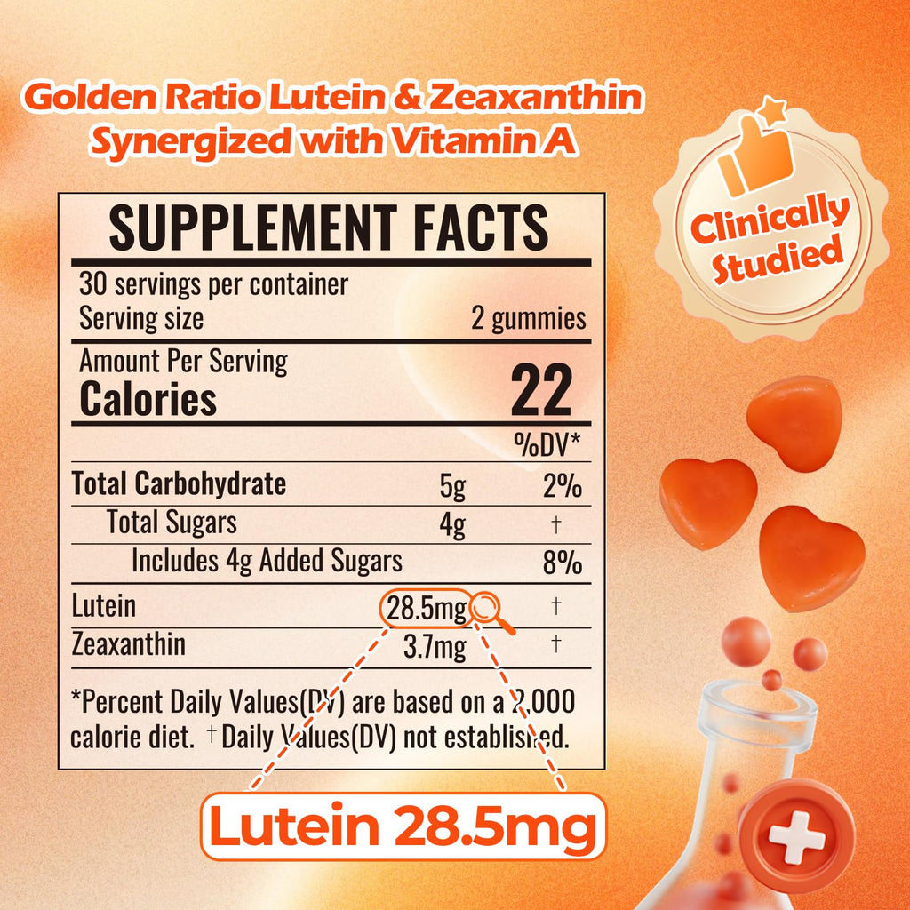 28.5 mg lutein vitamin A supplement