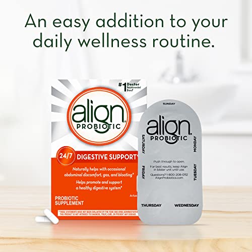 28 capsules of Align probiotics for daily use