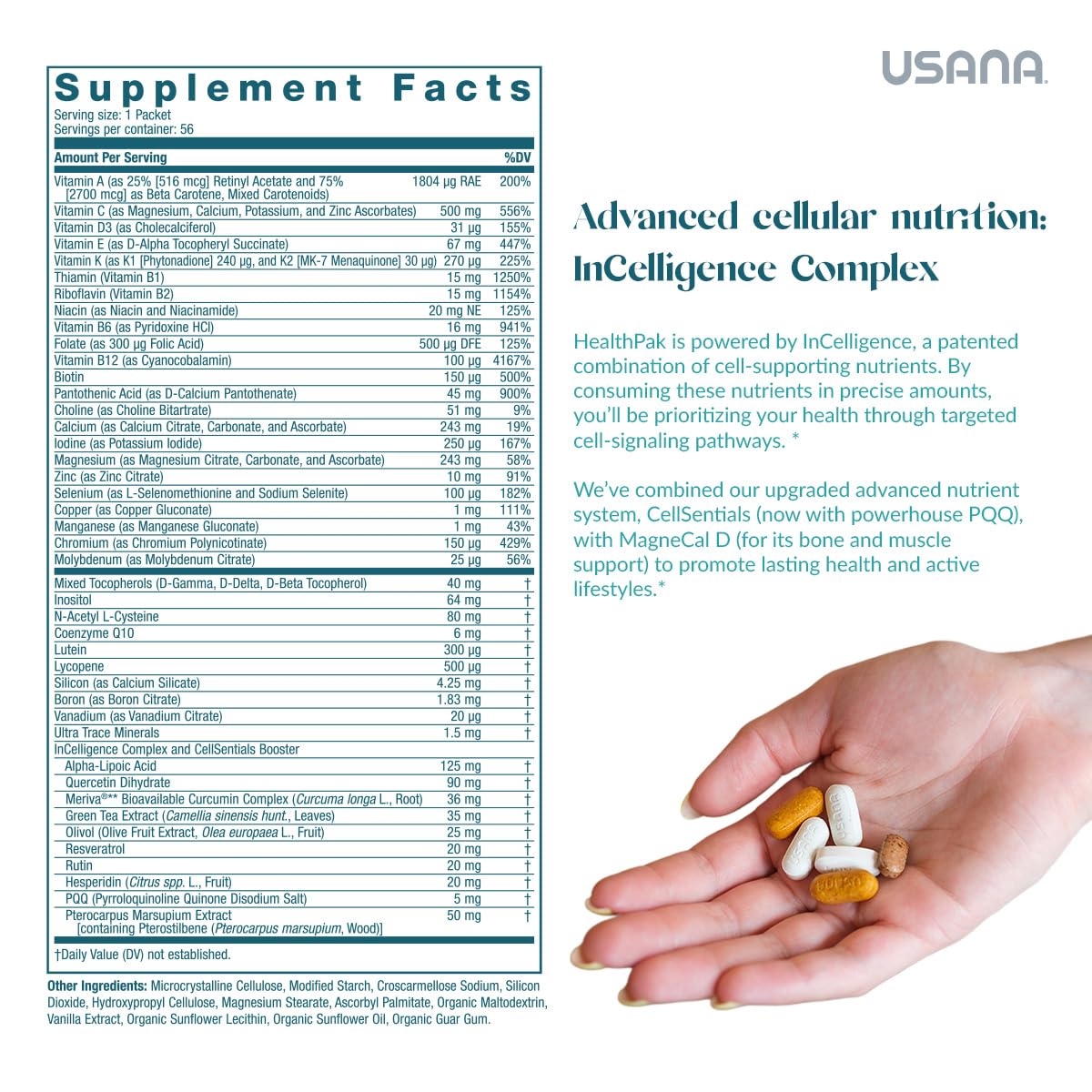 28-day supply of essential nutrients