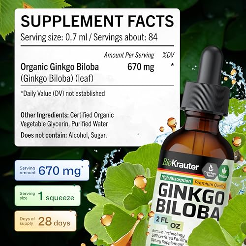 28-day supply of ginkgo biloba liquid