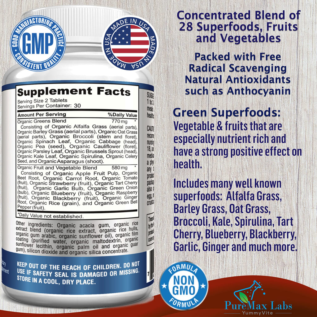 28 fruits and vegetables in one supplement