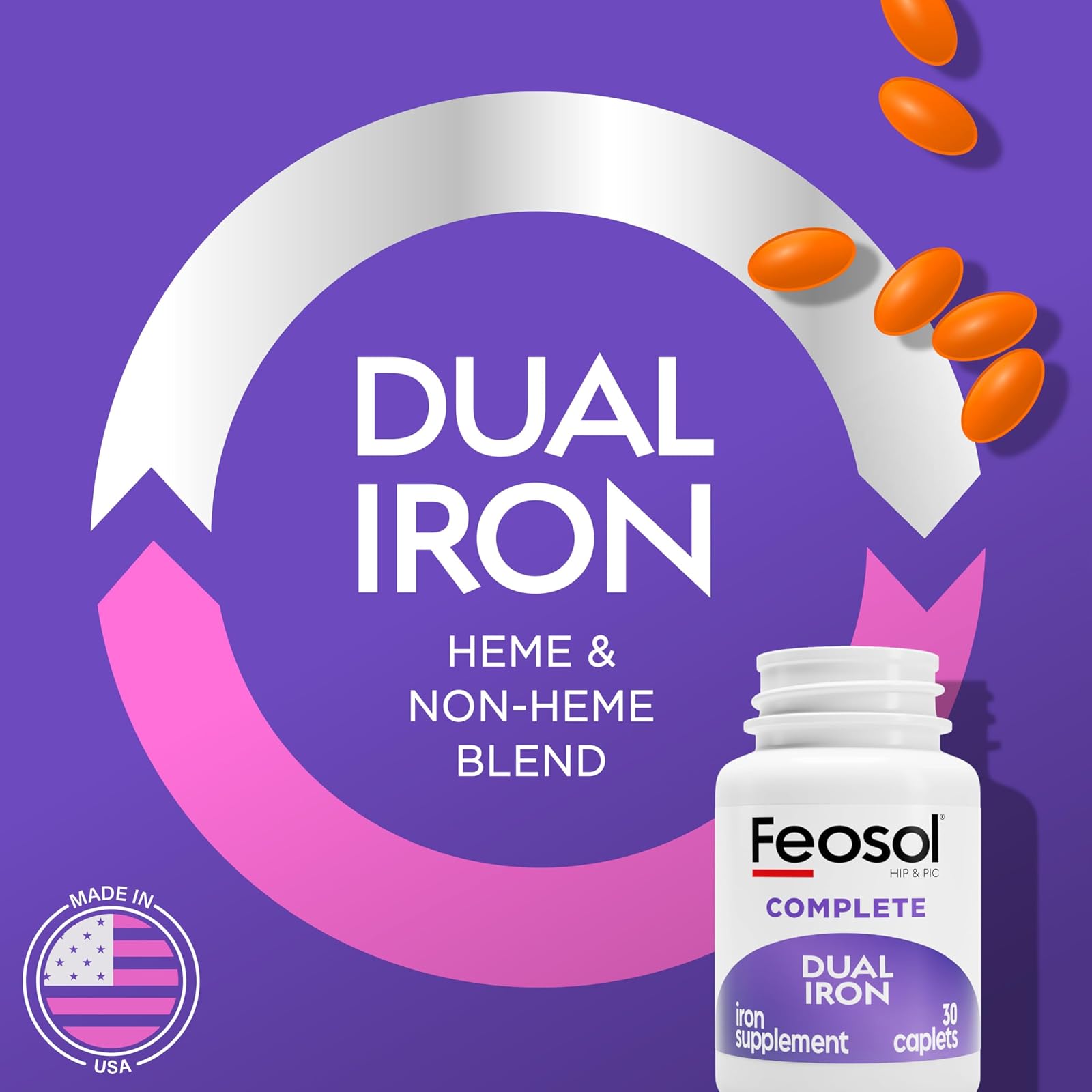 28 mg iron bisglycinate caplets