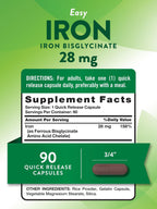 28 mg iron for energy support